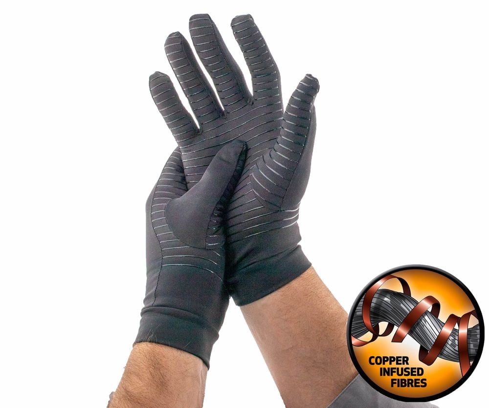 Copper Energy Infused Compression Gloves - Arthritis Compression Gloves ...