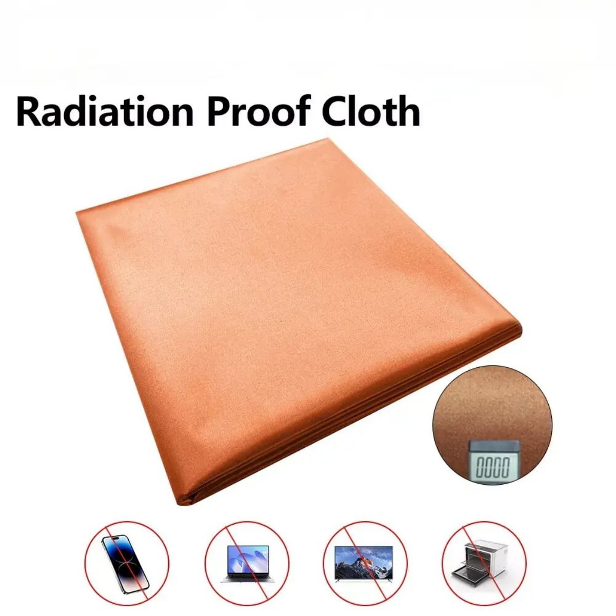 Copper Fabric Cloth Block Protection Blocking RFID Radiation Wifi EMI ...