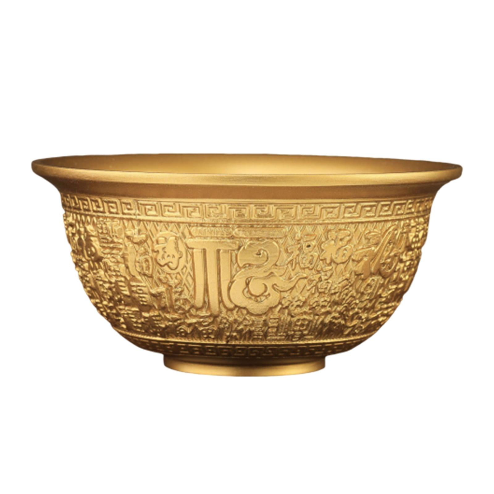 Copper Feng Shui Treasure Bowl Wealth Basin Decoration Table ...