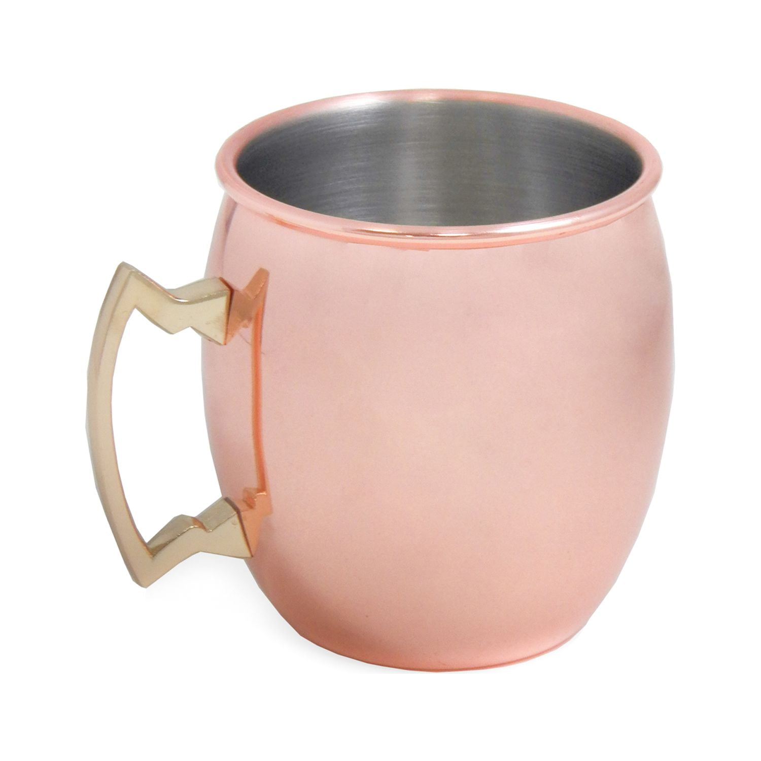 Copper Finished 20 Oz. Stainless Steel Tankard with Handel and Brushed ...