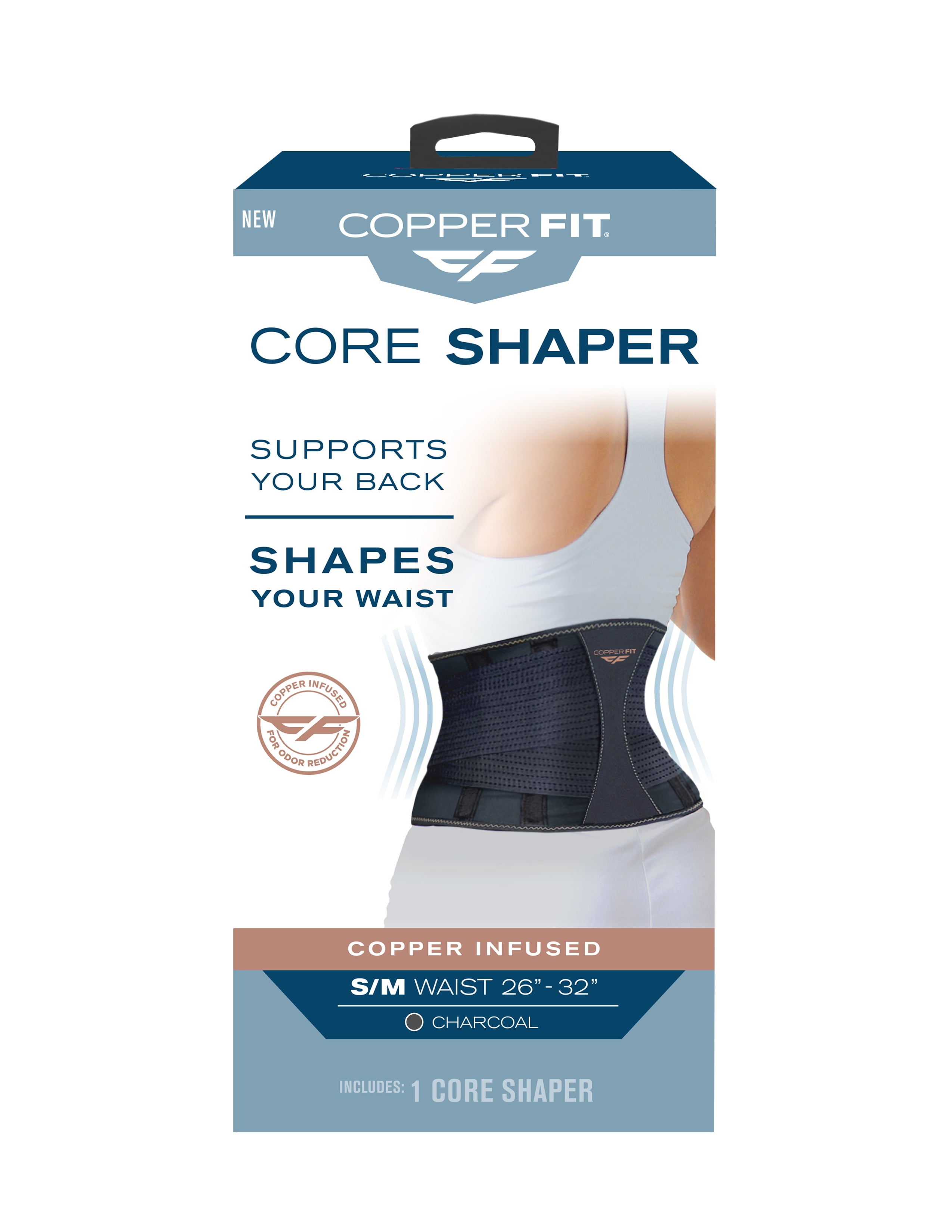 Copper Fit® Core Shaper, Supports Back and Shapes Waist, Copper Infused ...