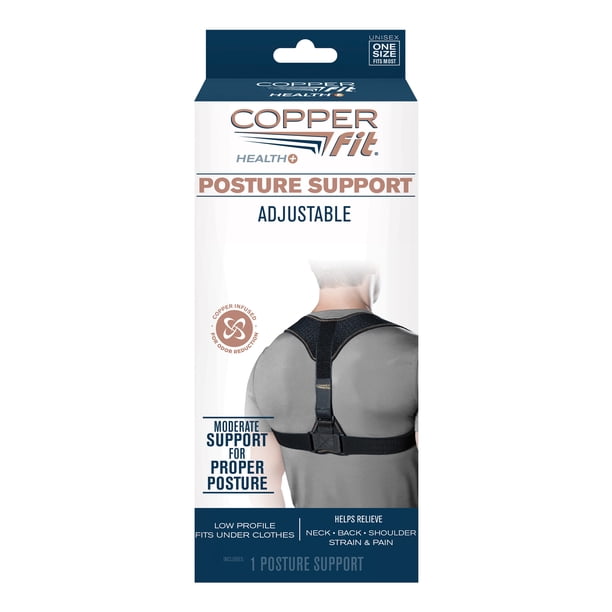 Copper Fit Health Plus Posture Corrector Brace, Reduce Neck, Back and ...