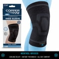 Copper Fit® ICE Compression Knee Sleeve, Menthol Infused, Small/Medium ...