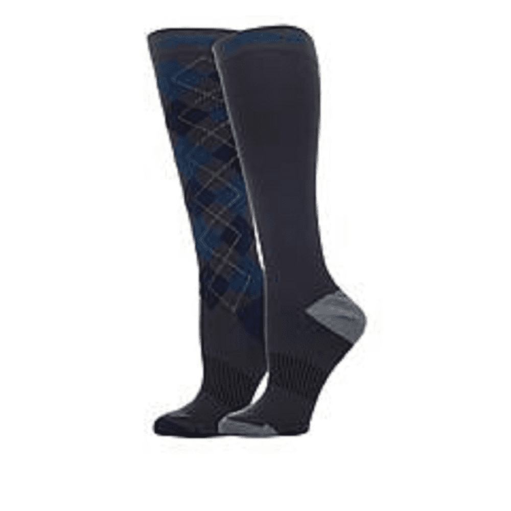 Copper Fit™ Men's Argyle Compression Socks 2-pack Gray S/M - Walmart.com