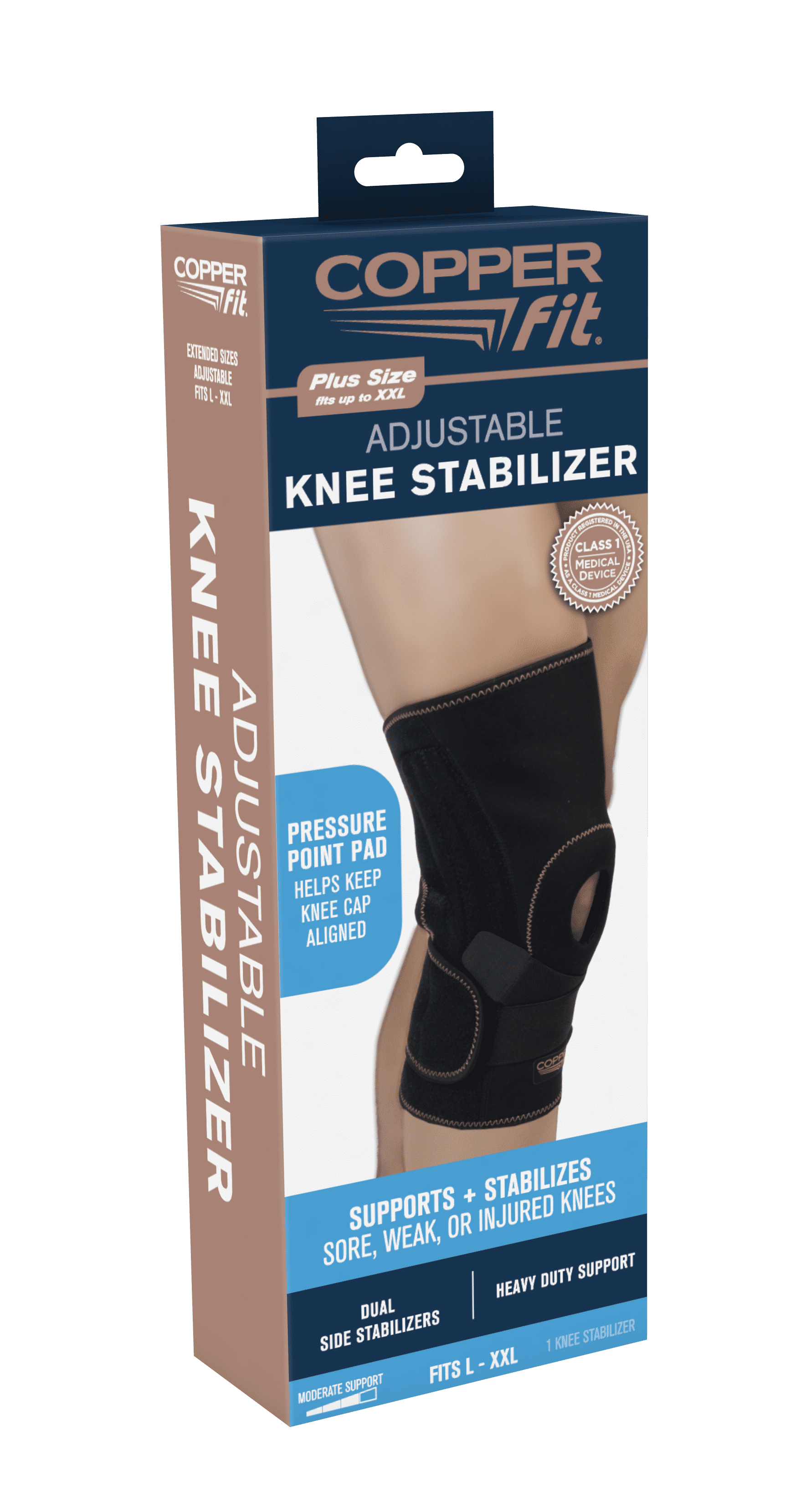 Copper Fit® Ultra Support PLUS Knee Adjustable Stabilizer Brace ...