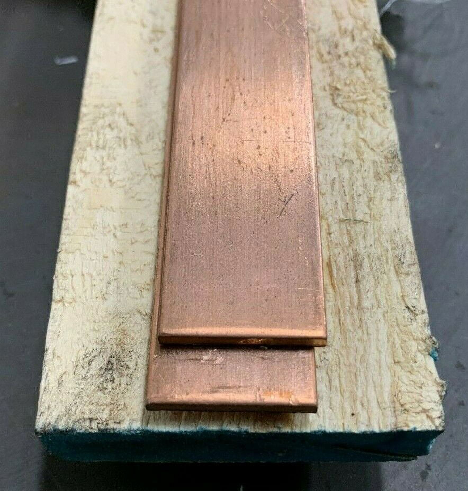 Copper Flat Bar Stock 1/8" x 1" x 6"- Knife making C110 - Walmart.com