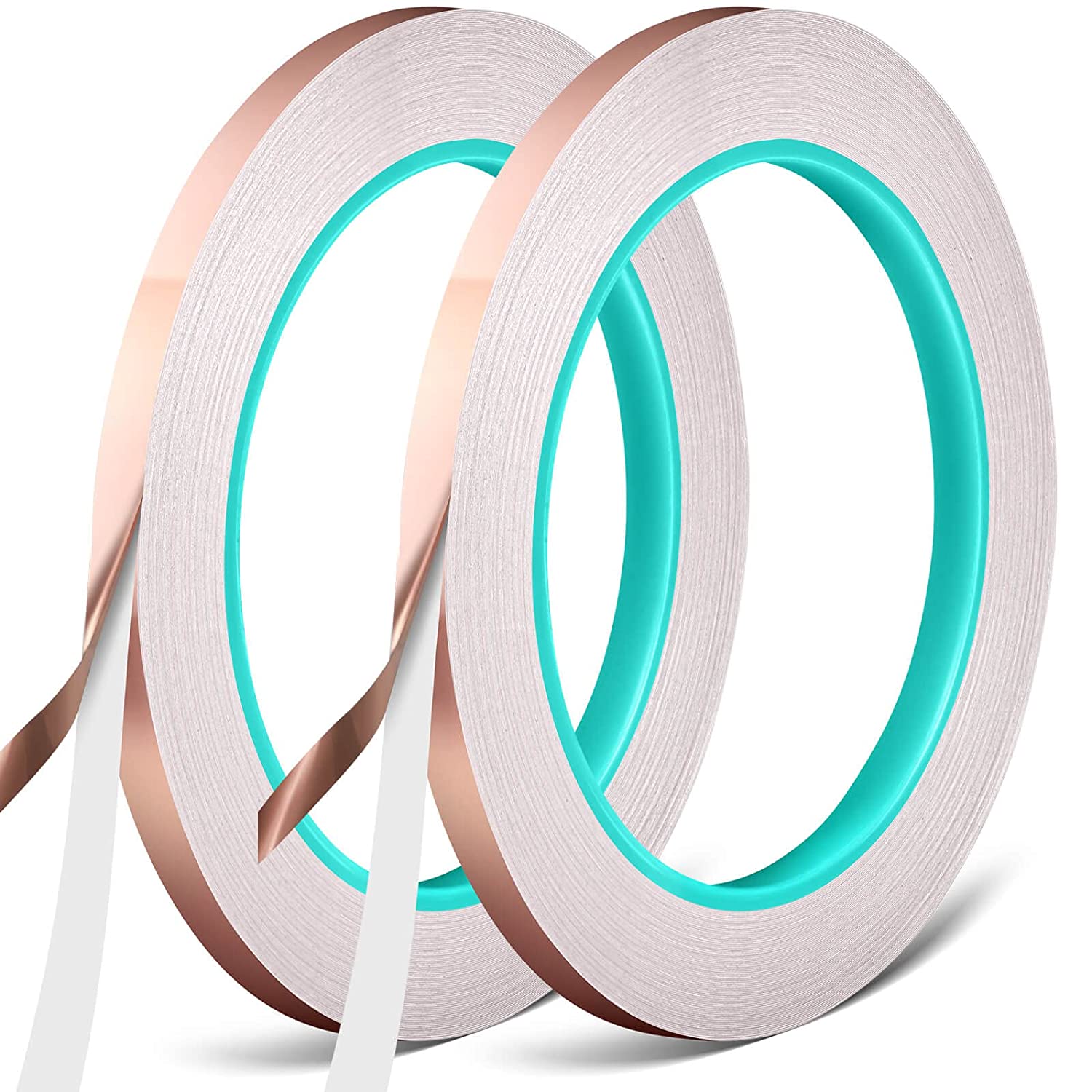 Copper Foil Tape, 2 Packs Copper Adhesive Tape Strip with Double-Sided ...