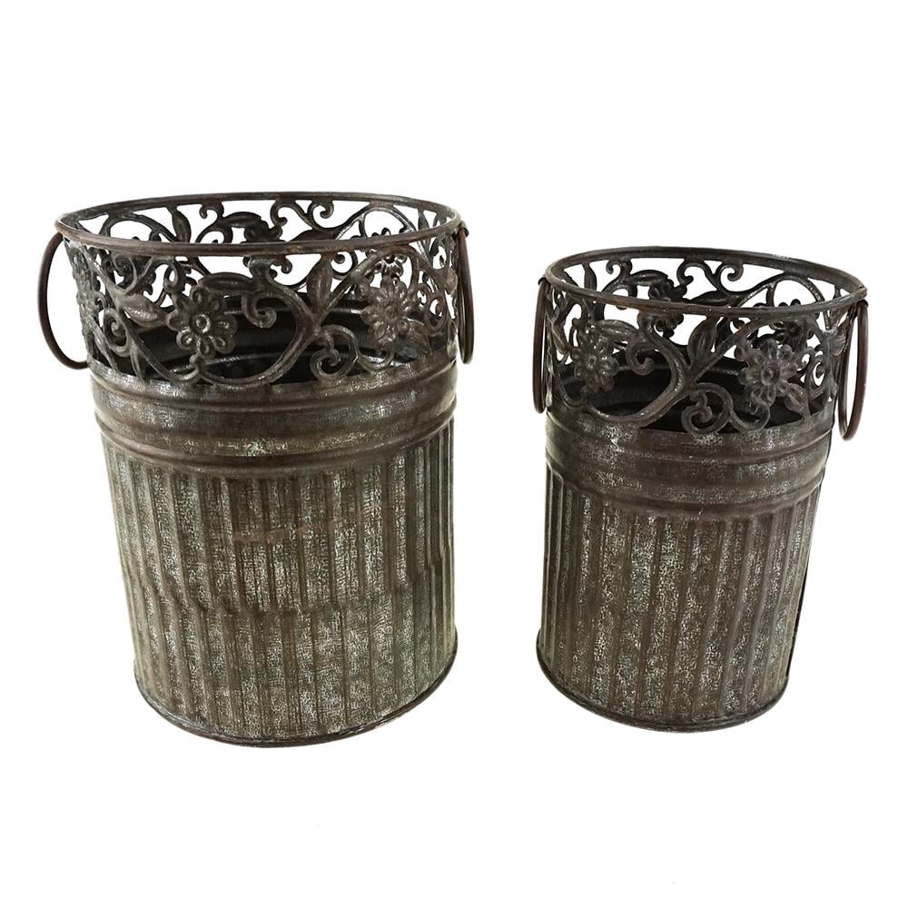 Copper Galvanized Pails, 2-Piece - Walmart Business Supplies