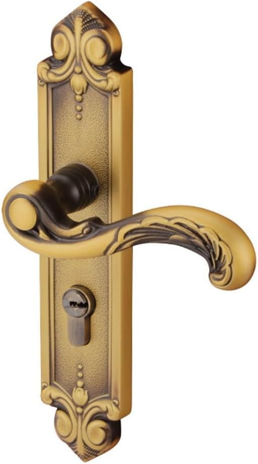 Copper Gate Lock Indoor Brass Bedroom Room Door Lock Antique Solid Wood ...