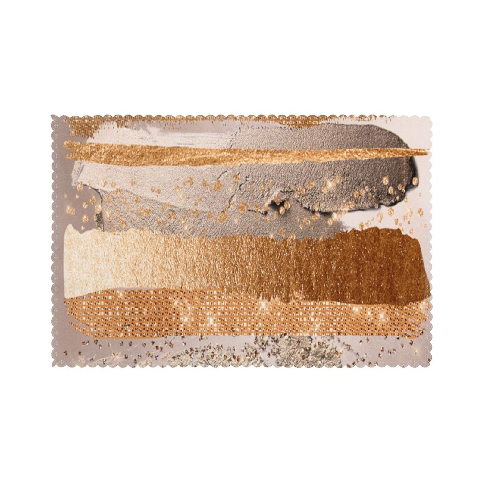Copper Gold Strokes Glamour Texture Placemats for Dining Table Set of 6 ...