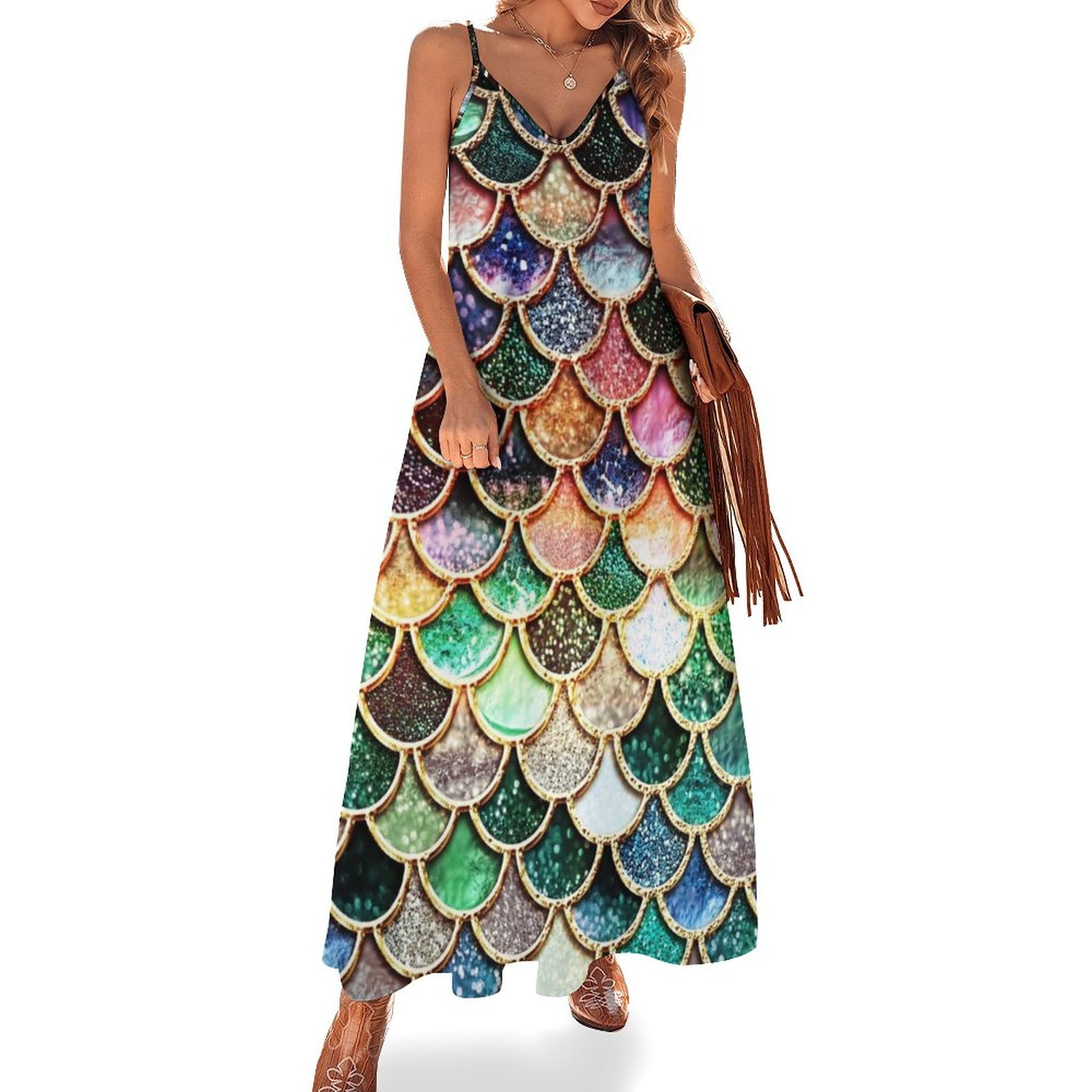 Copper Green Gold and Pink Sparkle Faux Glitter Mermaid Scales ...