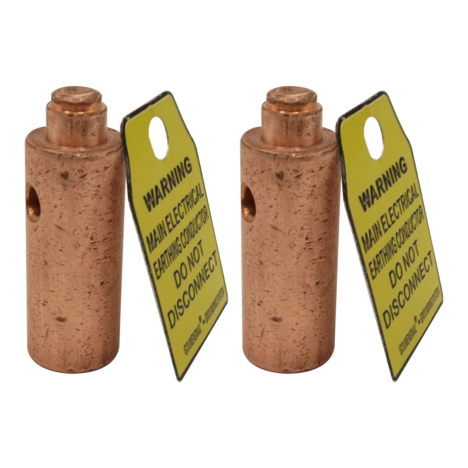 Copper Ground Rod Clamp with Electrical Tag, Loose-proof Ground ...