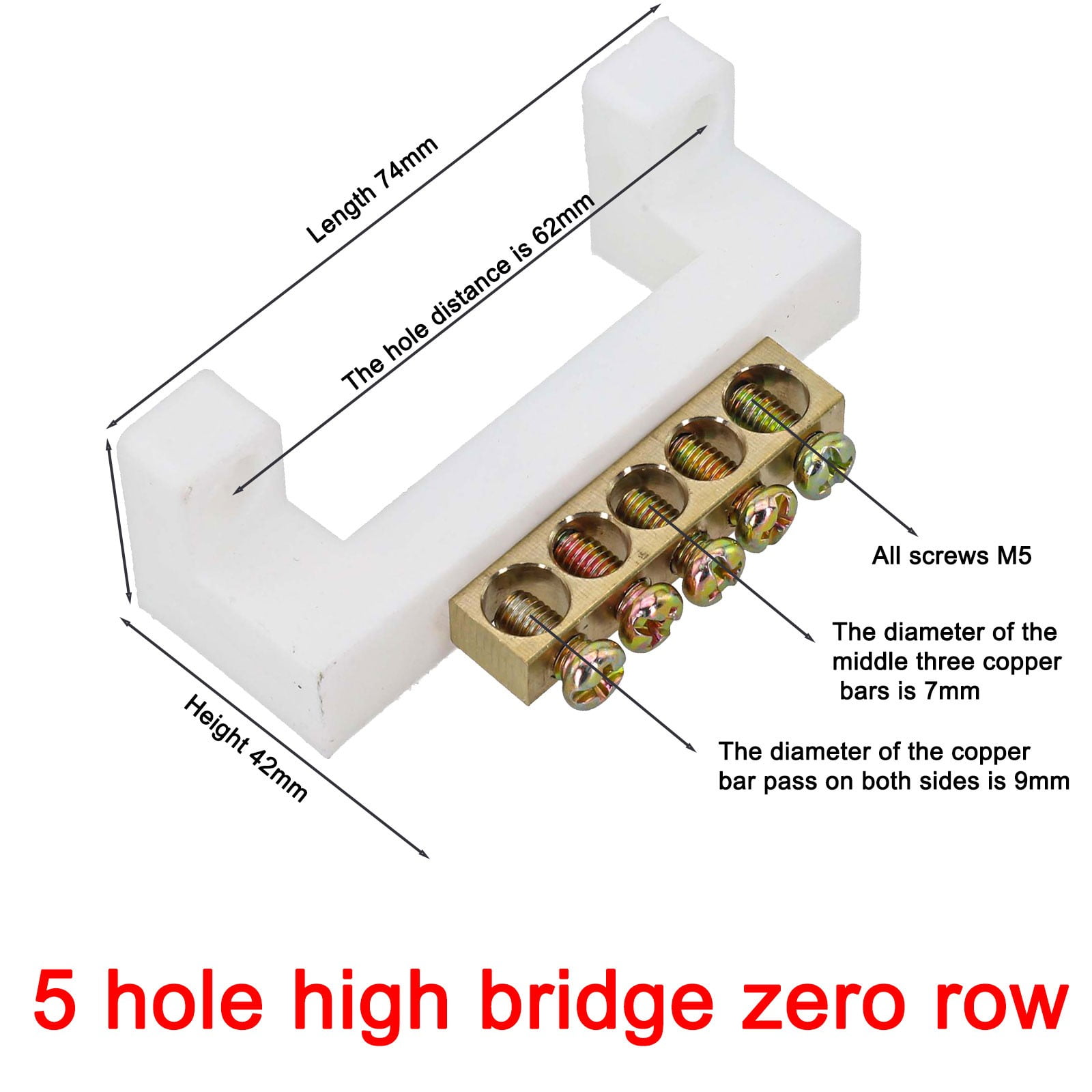 Copper Ground Terminal Row for Panel and Control System Wiring - 10 ...