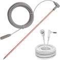 Copper Grounding Rod with 40ft(101cm) Female Ground Cord, Portable ...