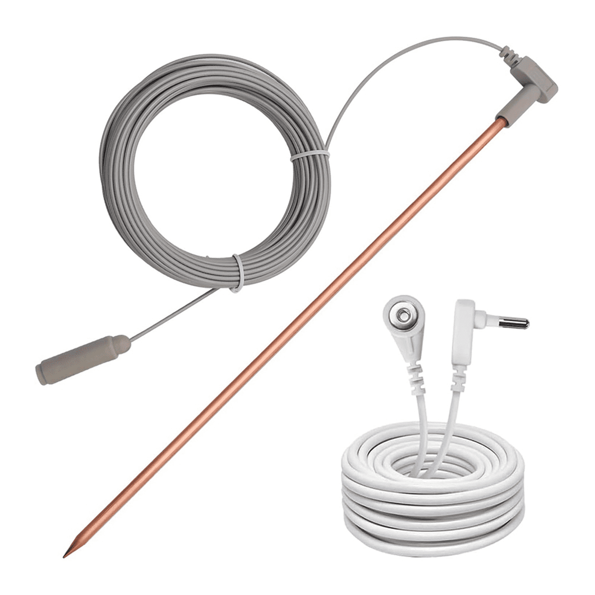 Copper Grounding Rod with 40ft Female Ground Cord, Portable Kit,Great ...