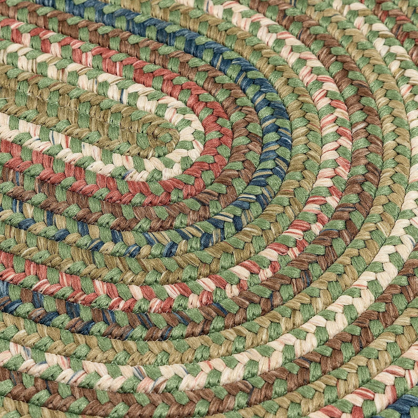 Copper Grove Coconino Transitional Braided Area Rug Olive 8' x 8' Round ...