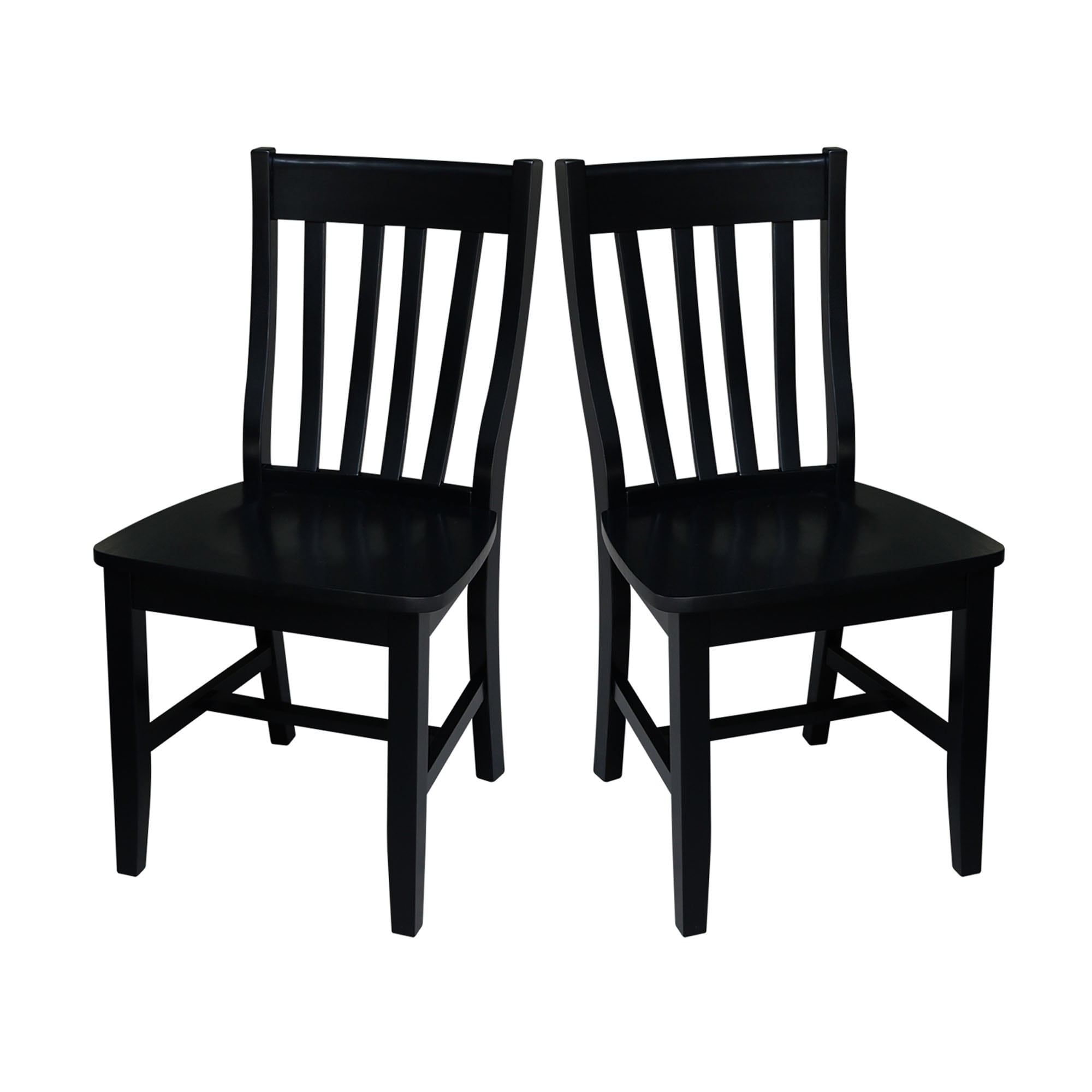 Copper Grove Quince Solid Wood Schoolhouse Chairs, Set of 2 Side Chairs ...