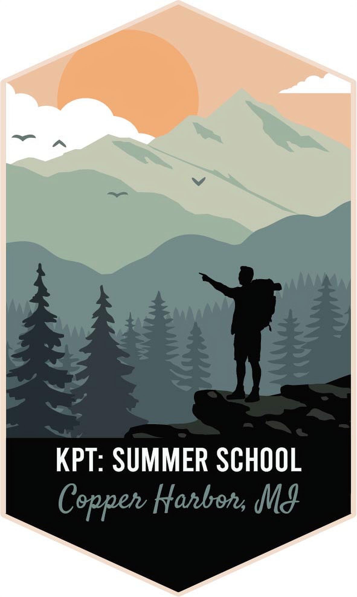 Copper Harbor Michigan Souvenir Vinyl Decal Hiking Trails Design ...