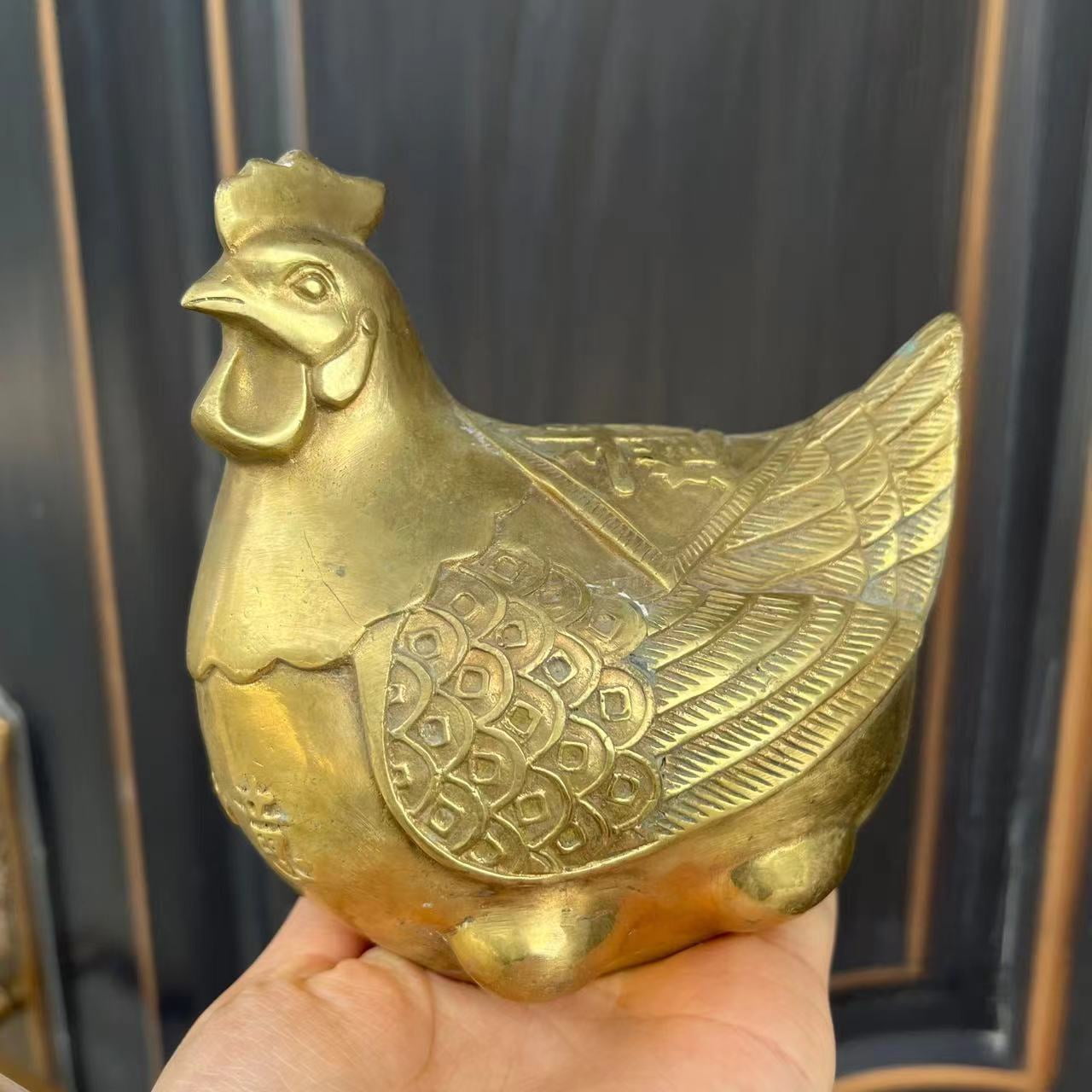 Copper Hen Money Lucky Fortune Wealth Hen Feng Shui animal Art Coin ...