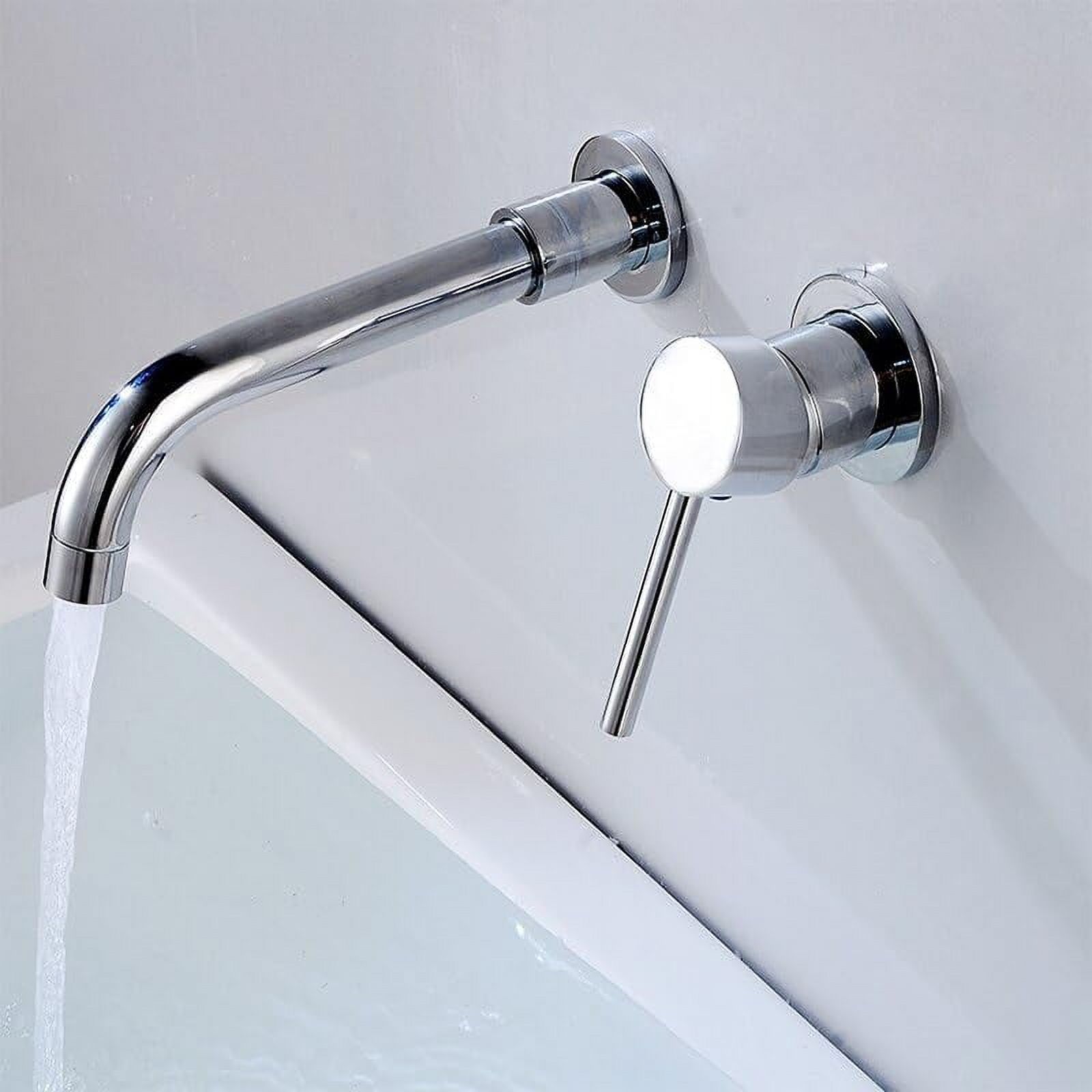 Copper Hidden Wall Mounted Mixer Tap Bathroom Basin Faucet Sink Faucet ...