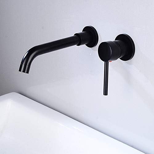 Copper Hidden Wall Mounted Mixer Tap Bathroom Basin Faucet Sink Faucet ...