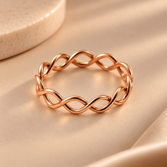 Copper Infinity Ring, Minimalist Boho Jewelry, Everyday Ring, Gift for ...