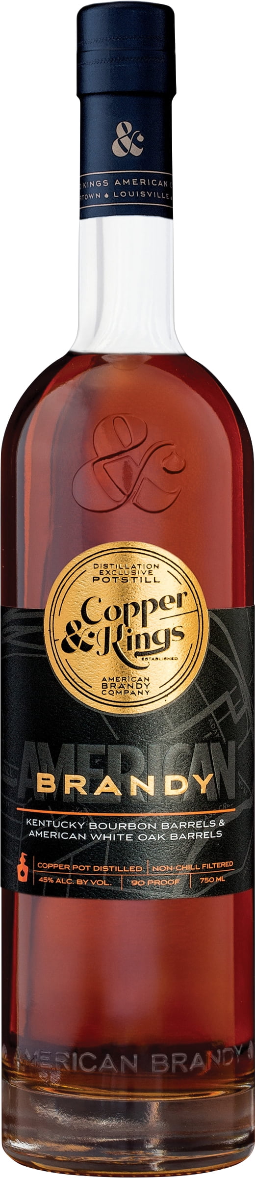 Copper & Kings American Craft Brandy, 750 ml Bottle, 45% ABV - Walmart.com