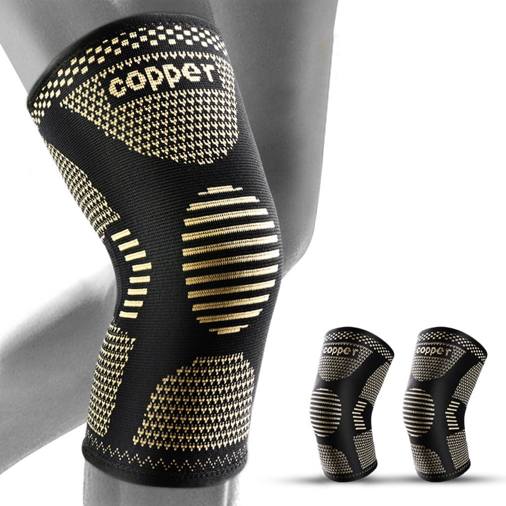 Copper Knee Braces for Women and Men 2 Pack, Knee Compression Sleeve ...