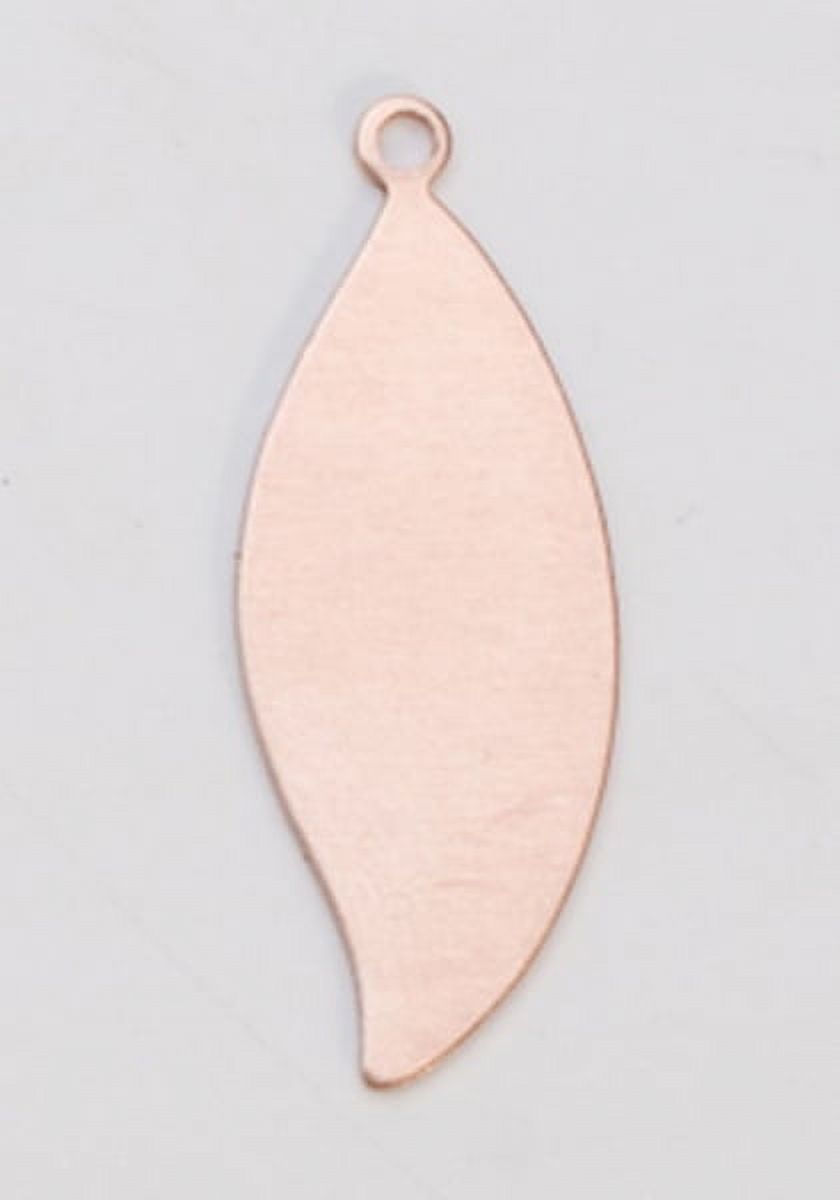 Copper Leaf with Ring, 24 Gauge, 1-1/8 by 3/8 Inch, Pack of 6 - Walmart.com