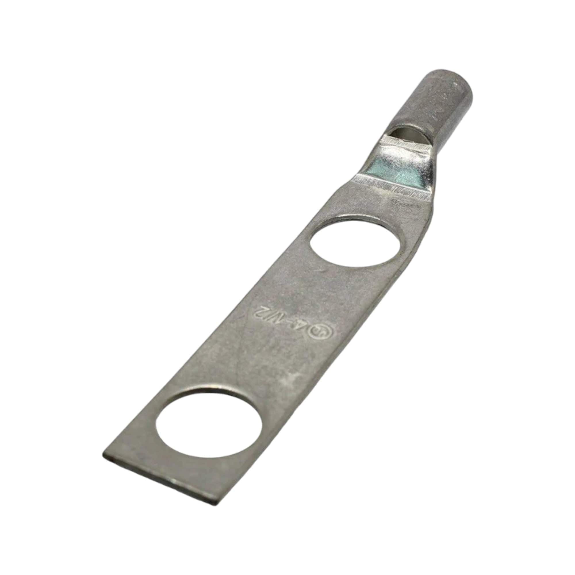 Copper Long Barrel Two Hole Compression Lugs 4 AWG 1/2 -inch Bolt Size ...