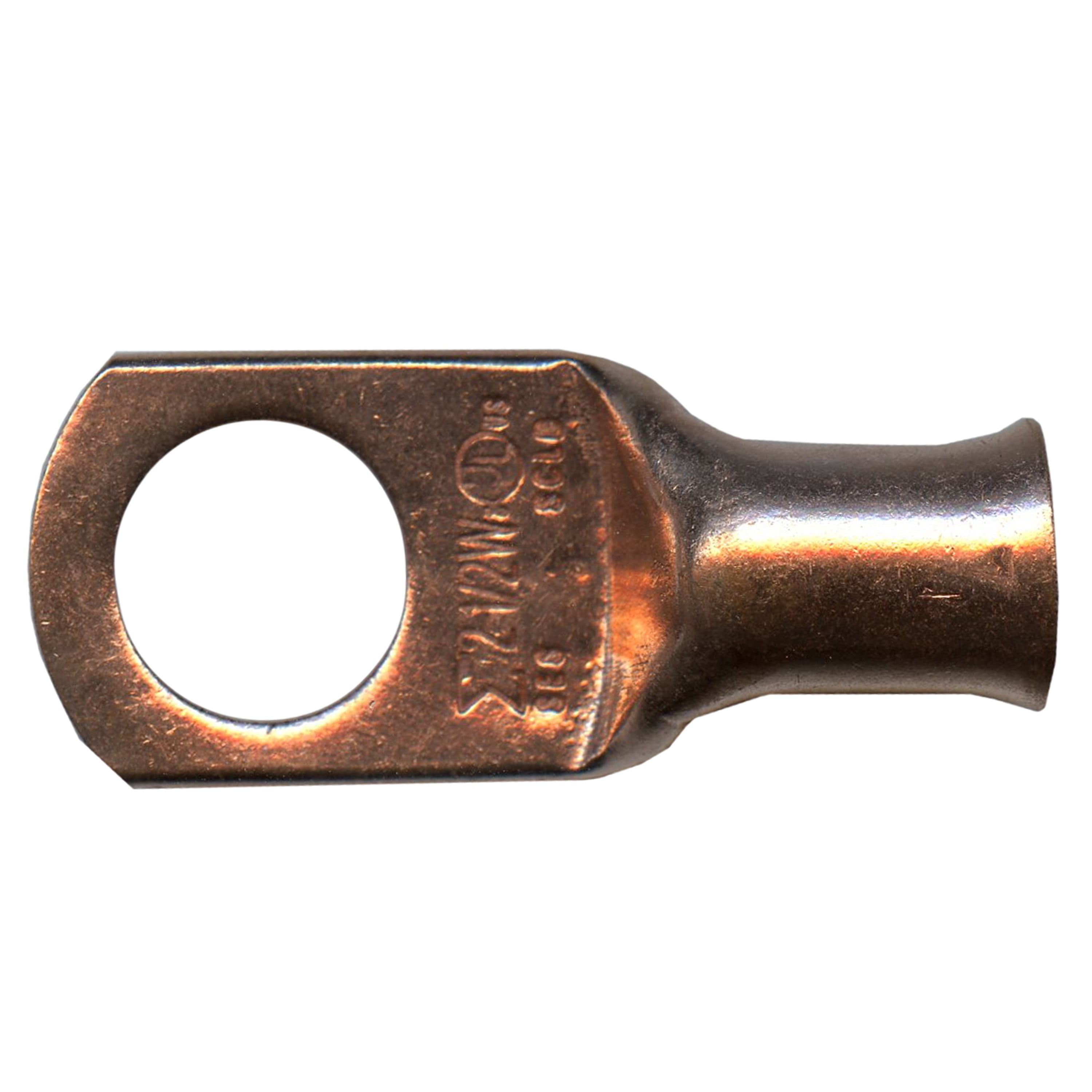 Copper Lug 2 AWG Gauge 1/2" Ring Wire Terminal Battery Cable End ...