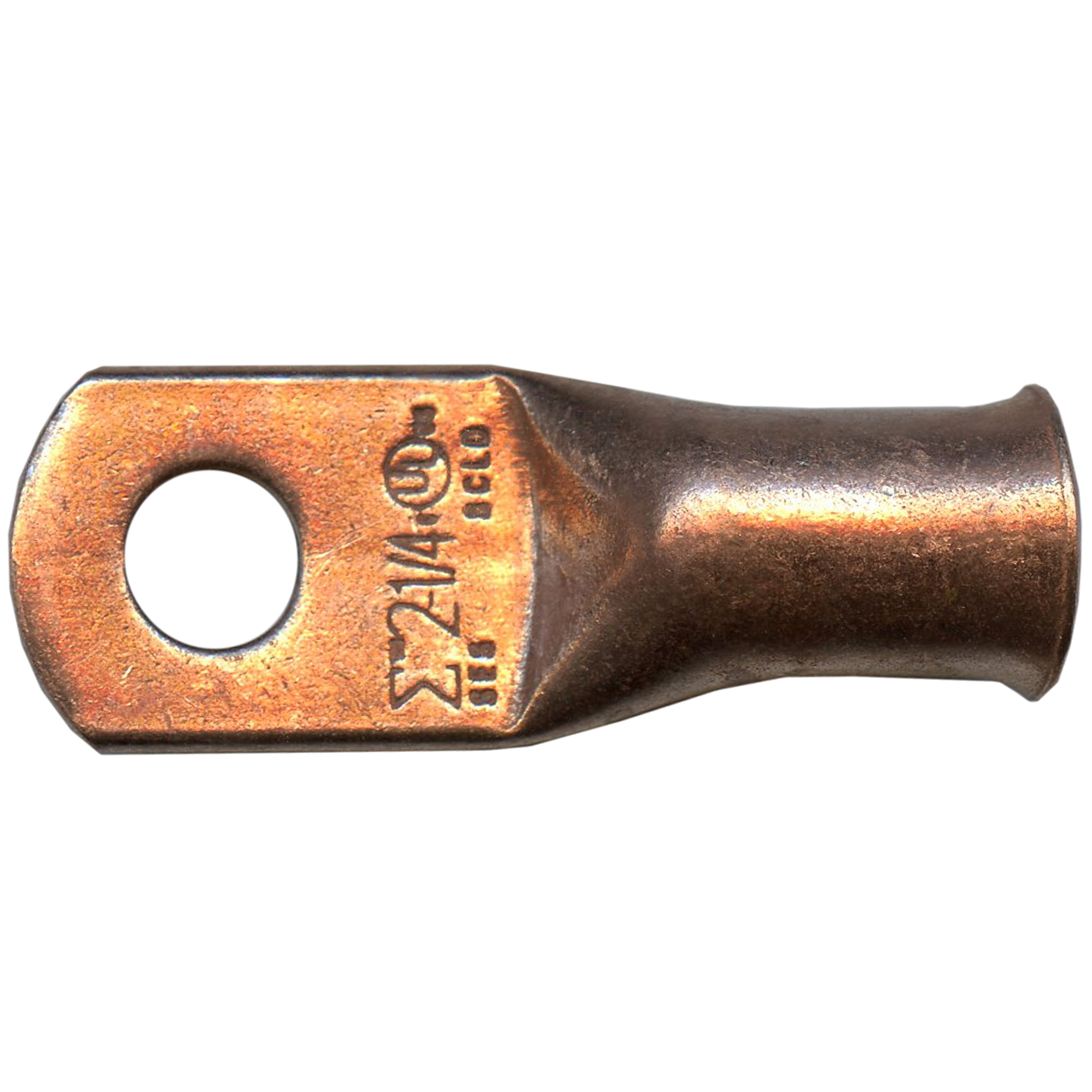 Copper Lug 2 AWG Gauge 1/4" Ring Wire Terminal Battery Cable End ...