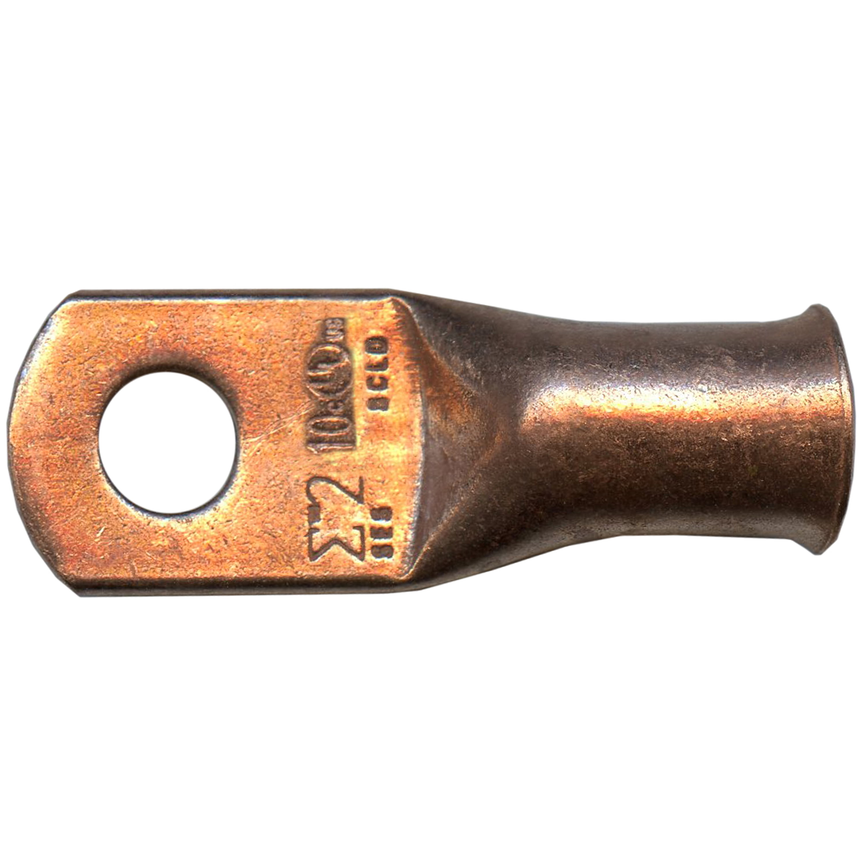 Copper Lug 2 AWG Gauge #10 Ring Wire Terminal Battery Cable End ...