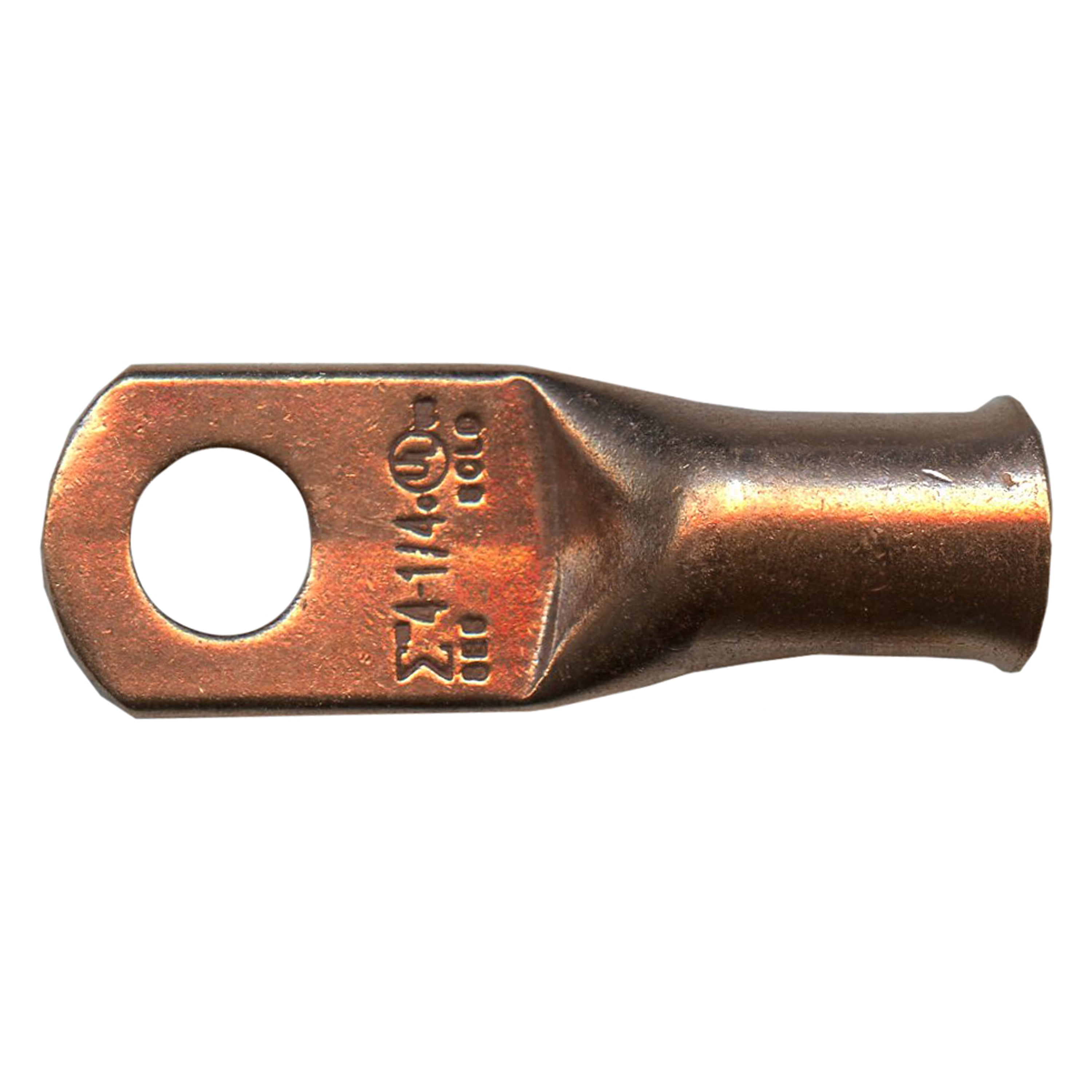 Copper Lug 4 AWG Gauge 1/4" Ring Wire Terminal Battery Cable End ...