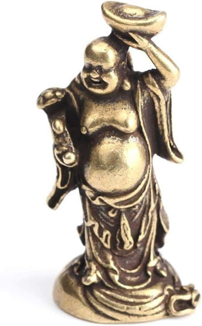 Copper Maitreya Buddha Miniatures Figurines Pocket Brass Small Statue ...