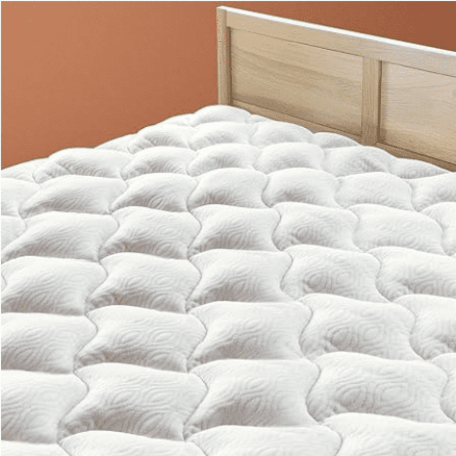 Copper Mattress Topper Pad Queen - Soft Overstuffed Premium Cloud-Like ...