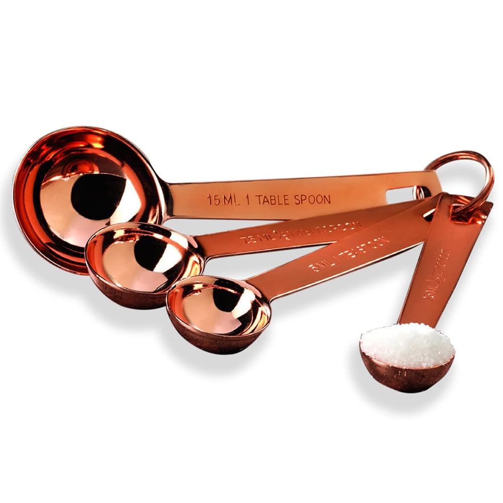 Copper Measuring Spoons Set Tablespoon Measure Spoon Utensils - Walmart.com