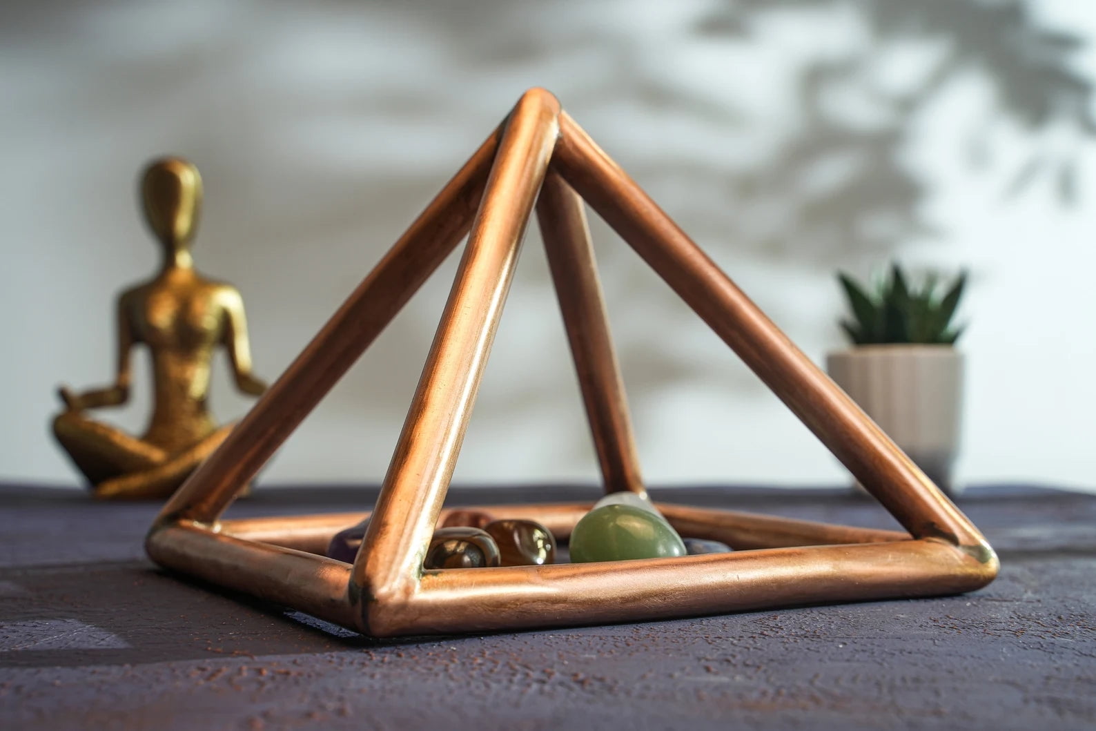 Copper Meditation Pyramide | Solid Copper Chackra Opener Pyramide ...