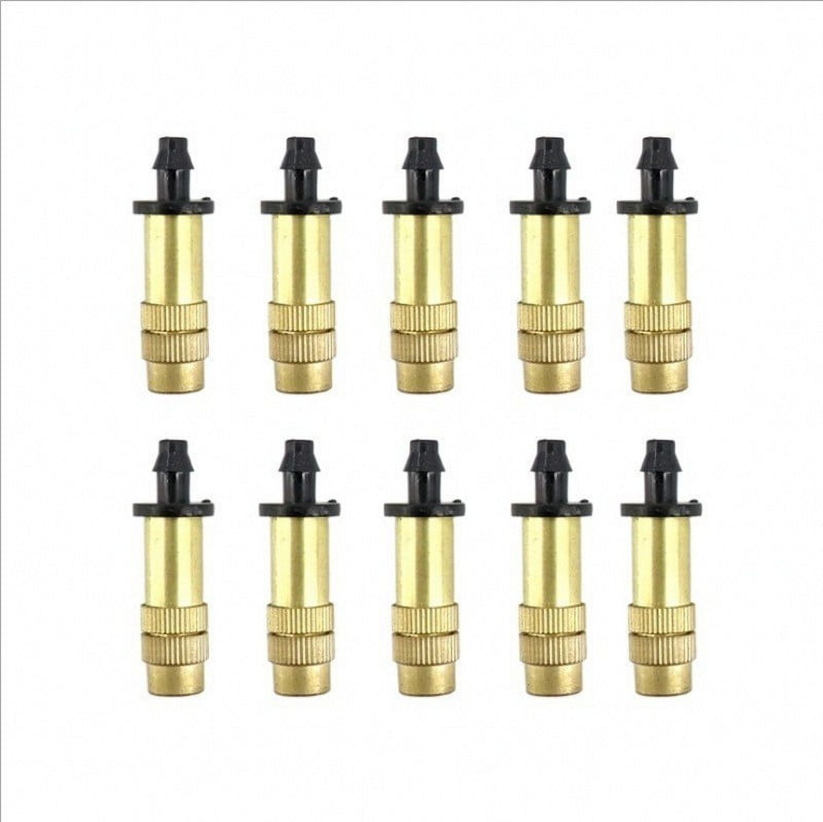 Copper Misting Nozzles 10-Pack | Atomizing Sprayers for 4/7mm & 9/12mm Tubing | Fine Brass Mist ...