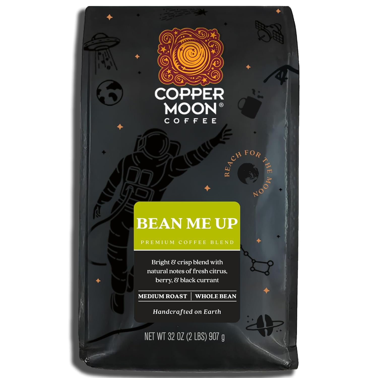 Copper Moon Bean Me Up, Premium Whole Bean, Light Roast Coffee, 2 lb ...