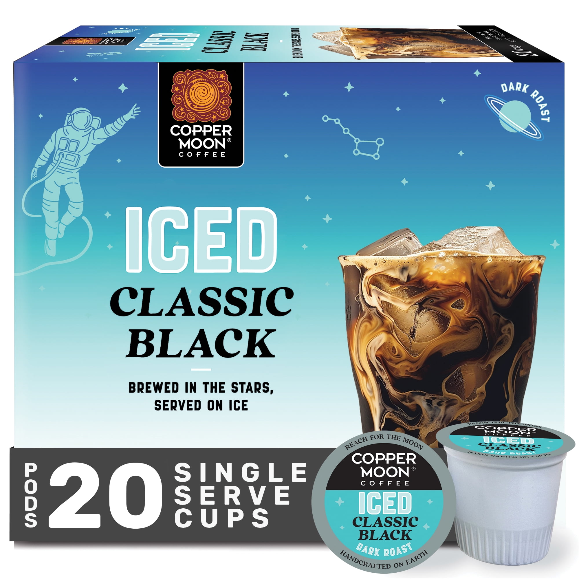 Copper Moon Coffee Classic Black Iced, Single Serve K-Cup Pods for ...