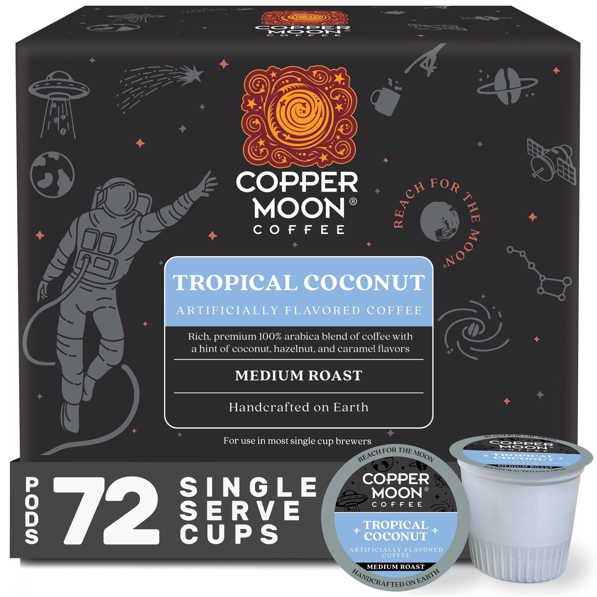 Copper Moon Tropical Coconut Blend, Single-Serve K-Cup Pods, Medium ...