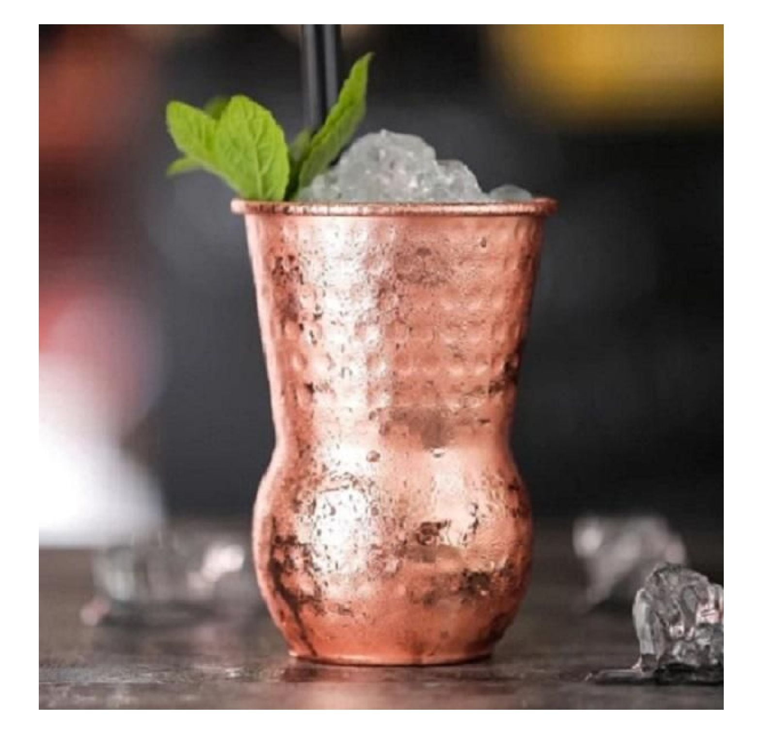 Copper Moscow Mule Mugs - Hand Hammered 13oz Stainless Steel Lined Cups ...