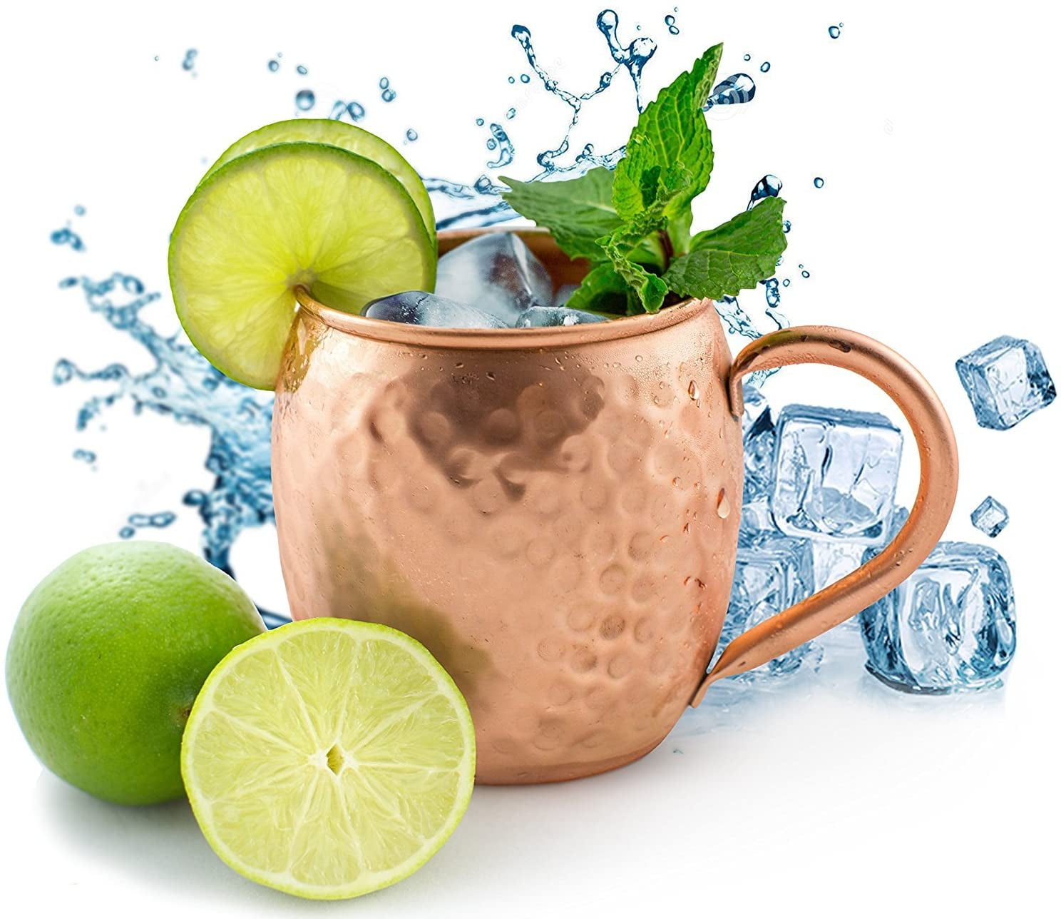 Copper Mug Moscow Mule 18 To 20 oz. Giant Hammered Copper Ice Bucket ...