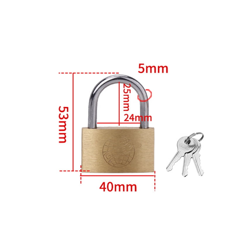 Copper Padlock Small Locks for Luggage Case Locker Home Improvement ...
