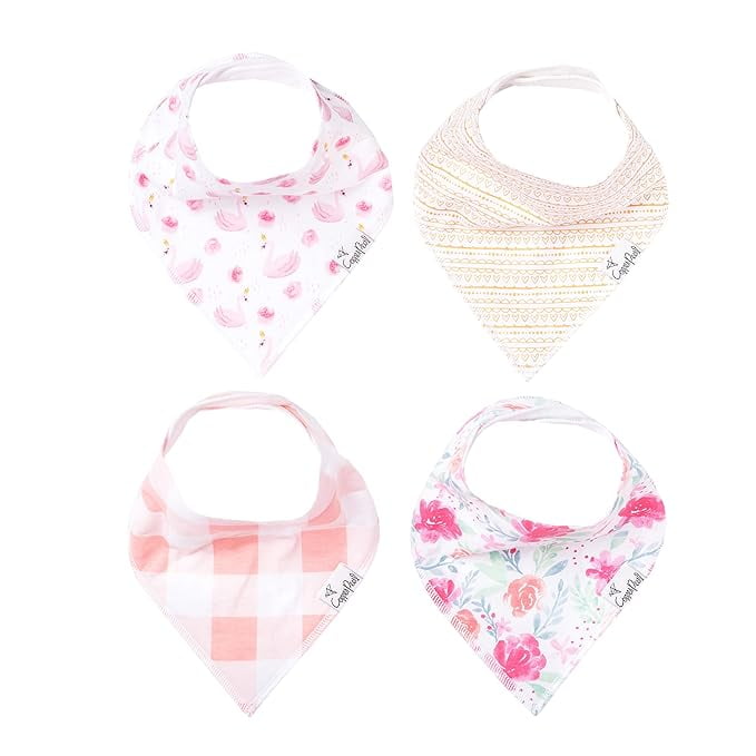 Copper Pearl Baby Bandana Drool Bibs for Drooling and Teething 4 Pack ...