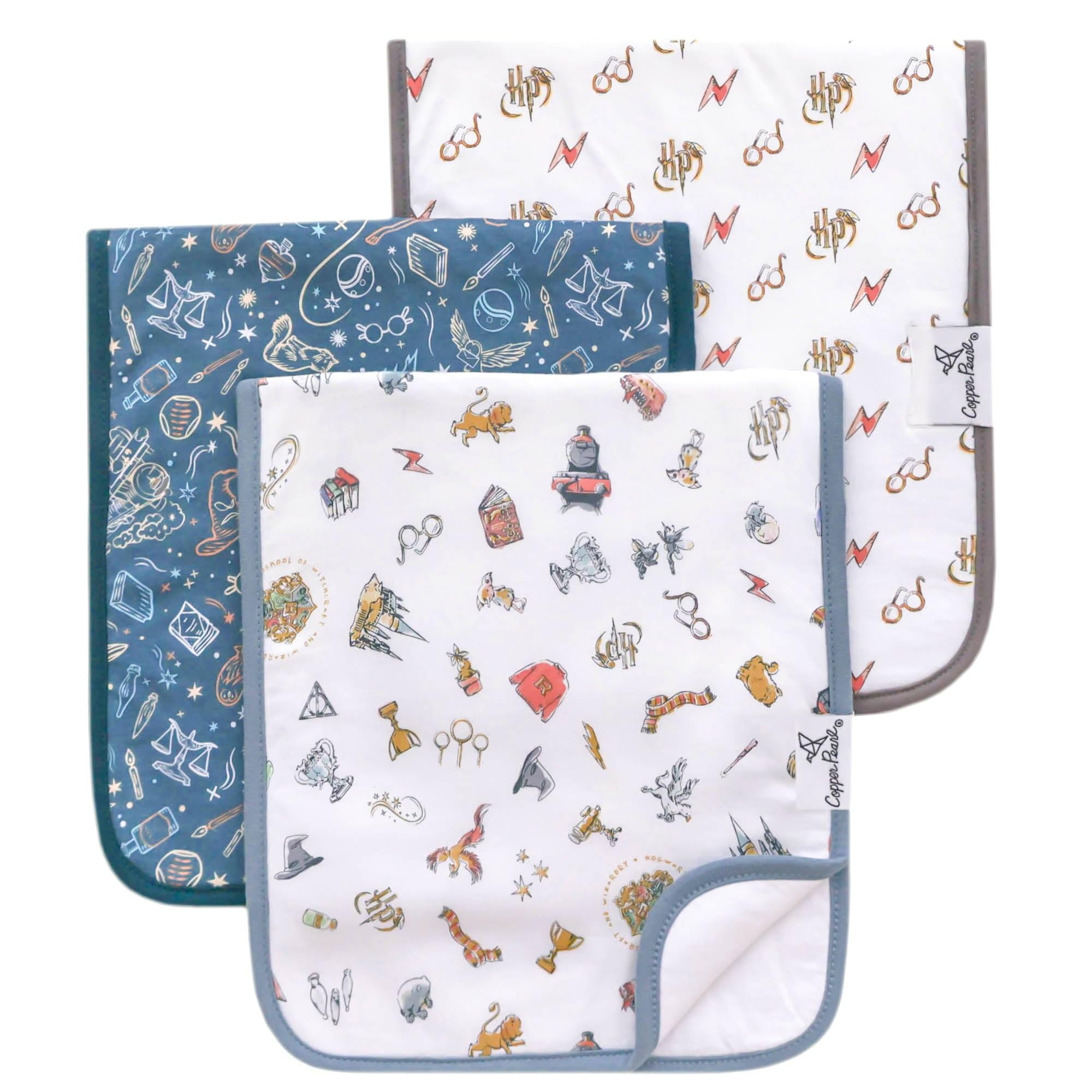 Copper Pearl Premium Baby Burp Cloths - 3-Pack Large Burp Cloths, Extra ...