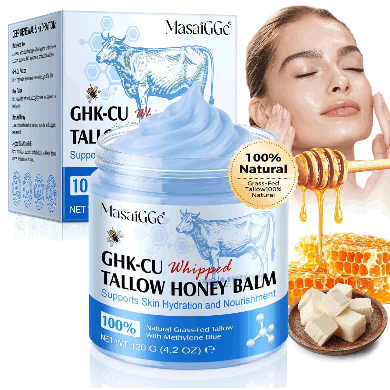 Copper Peptides GHK-Cu Beef Tallow for Skin, Natural Face and Body ...