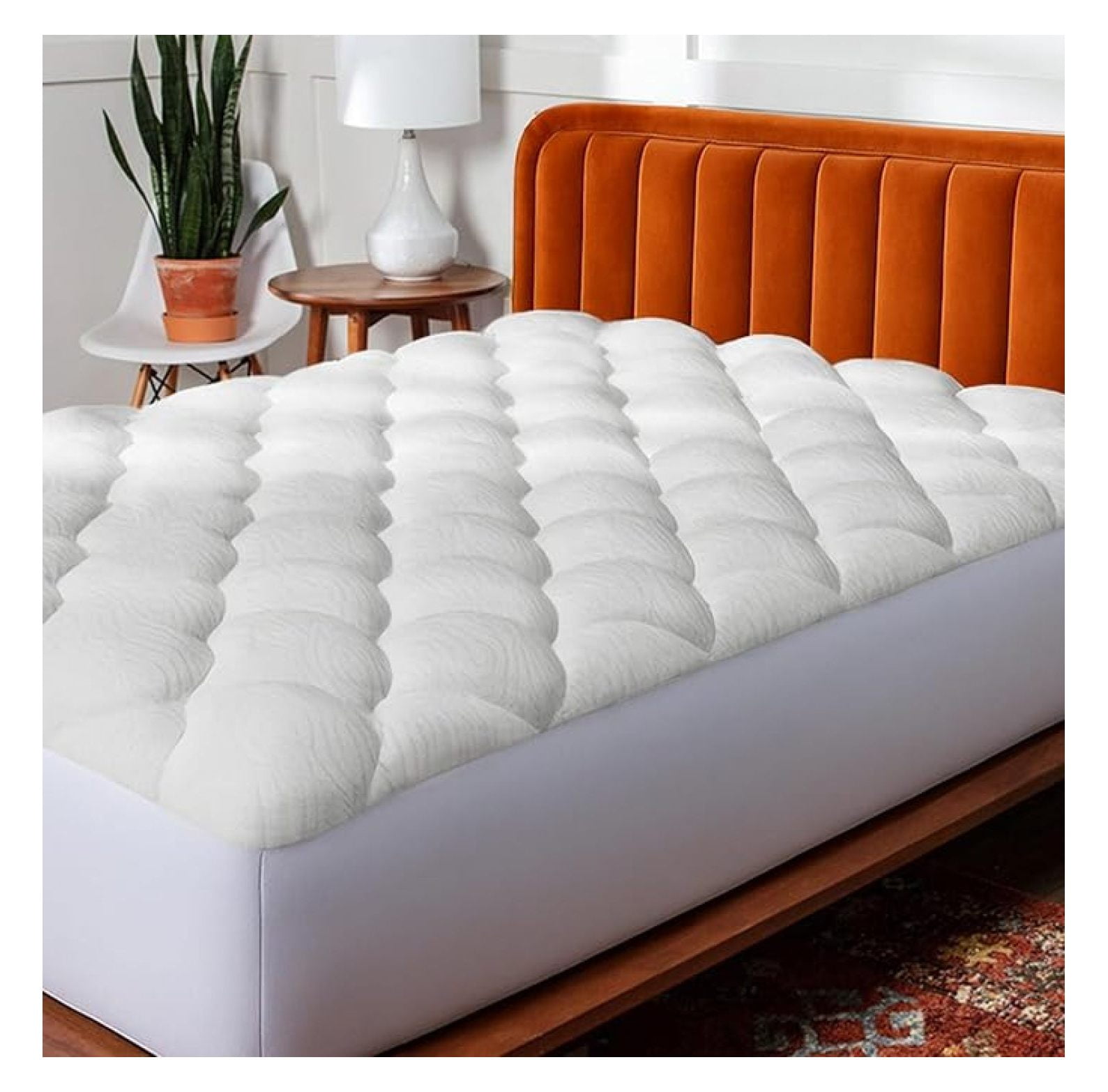 Copper Pillow Top Twin Mattress Pad - Soft Overstuffed Premium Cloud ...