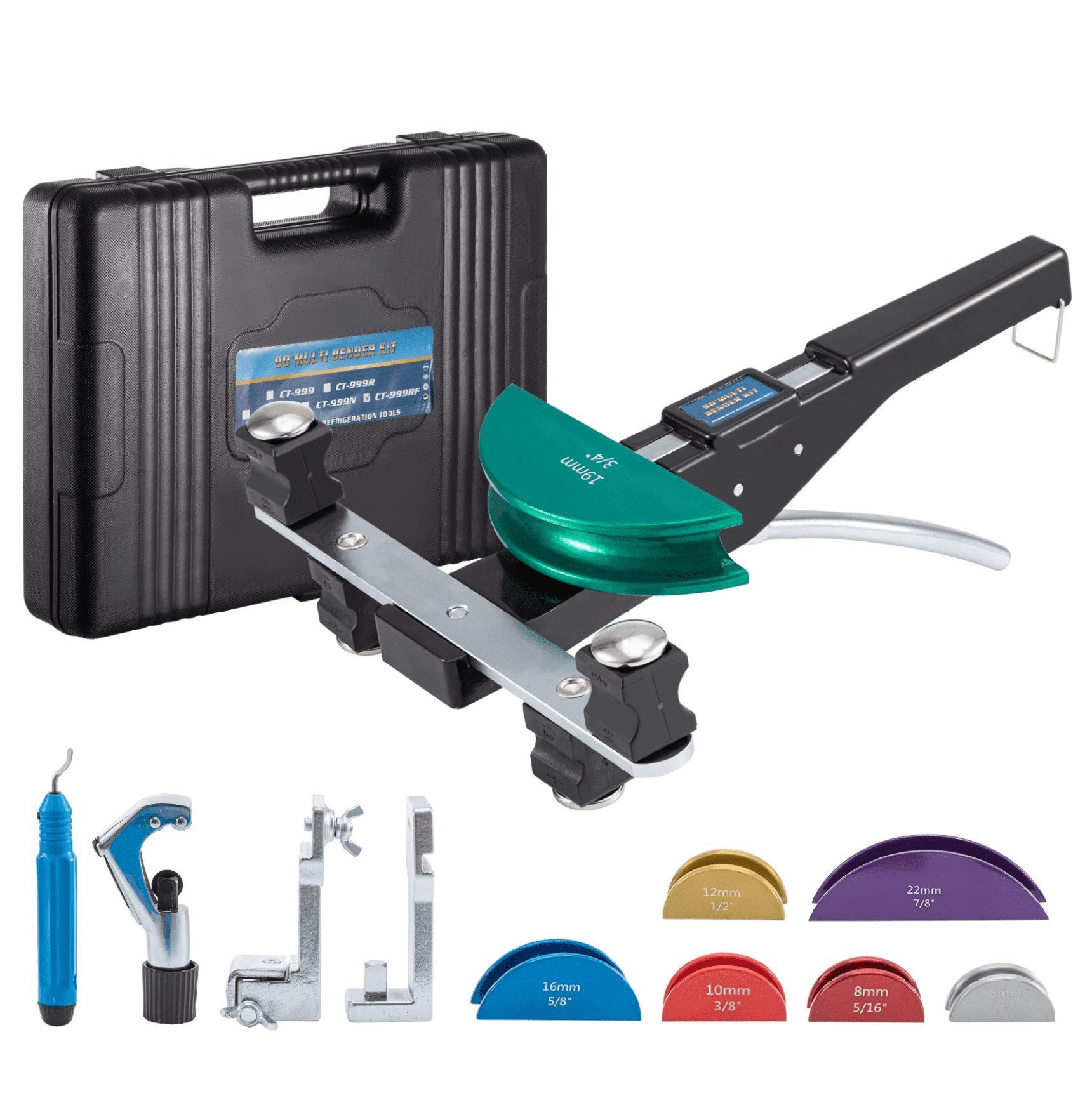 Copper Pipe Bender Kit 1/4-7/8 inch, 7 Dies 90 Degree Bender for Copper ...